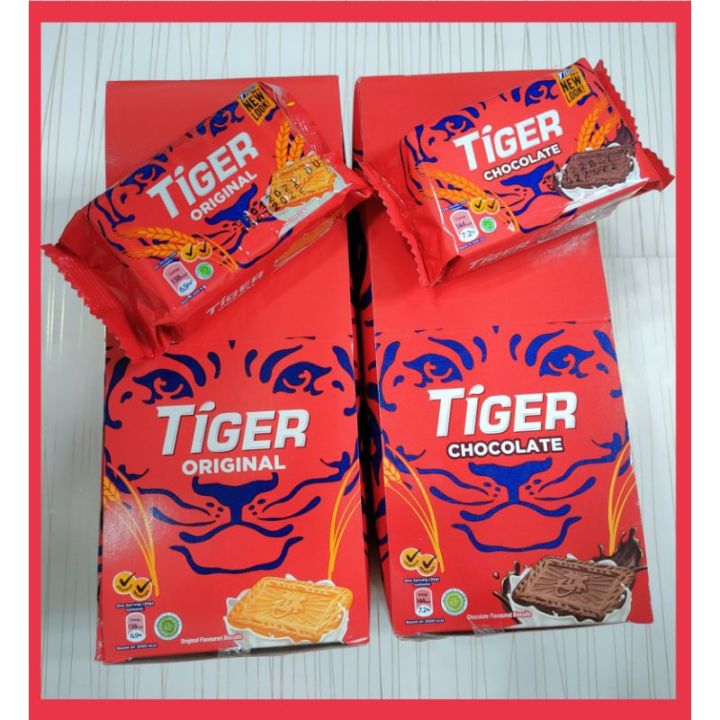 Tiger Biscuits Original /Chocolate 60g per small pkt / 720g per box (Ready Stock) | Lazada