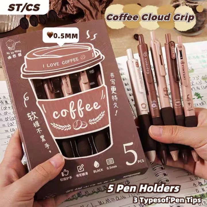 5Pcs/set Gel Pen Neutral Pen Cloud Gel Pen Retractable Black Gel Pen School Office Supplies 0 ...