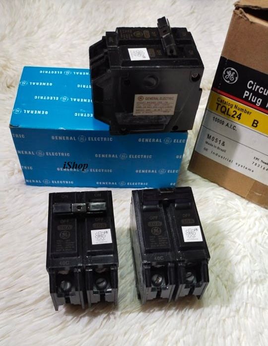 GE Circuit Breaker Plug In 2 Pole TQL 24 - 15A/20A/ 30A / 60A/ 100 ...