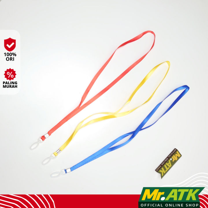 TALI STRAP ID CARD PANITIA WARNA MERAH KUNING BIRU - GANTUNGAN ID CARD ...