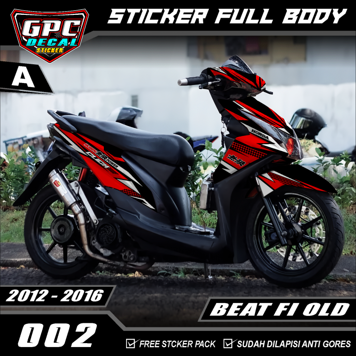 DECAL STICKER HOLOGRAM HONDA BEAT FI OLD FULLBODY OBRAL LIST MOTOR ...