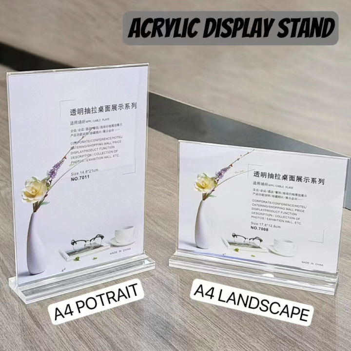 Acrylic Display Stand A4 / A3 Size | Lazada