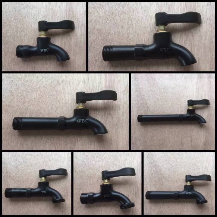 Faucet Matte black with hose bibb/plain bibb | Lazada PH