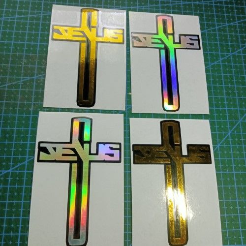 JESUS CROSS DECAL STICKER/FOR MOTORCYCLE/CAR STICKER/HOME DECOR | Lazada PH