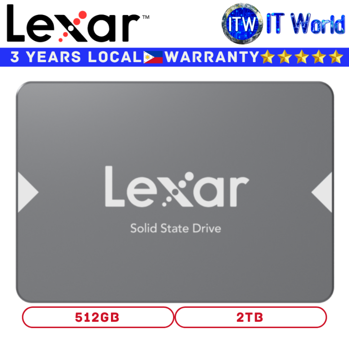 Itw | Lexar 512GB/2TB SSD NS100 2.5" SATA III (6Gb/s) up to 550MB/s Read Internal | Lazada PH