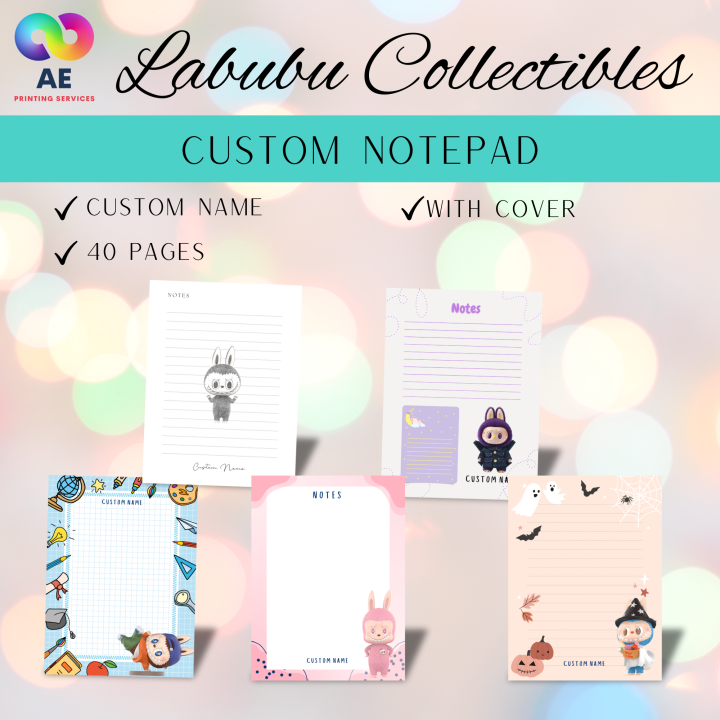 Labubu Pop Mart Customize Notepads Collectibles 40pages 70gsm with ...