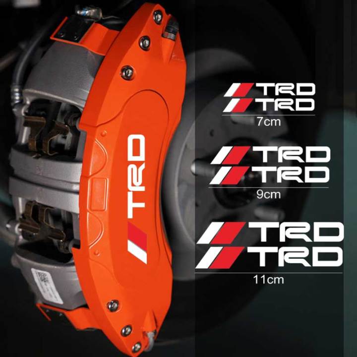 6Pcs TRD Logo Vinyl Car Wheel Caliper Modified Sticker Film Brake ...