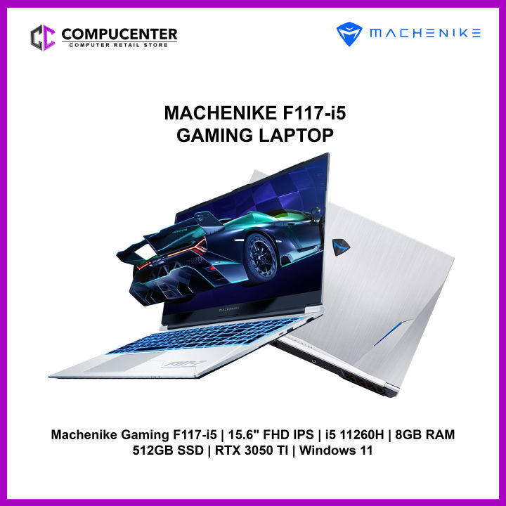 MACHENIKE GAMING F117-i5 | 15.6" FHD IPS | i5 11260H | 8GB RAM | 512GB SSD | RTX 3050 TI | Lazada PH