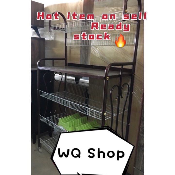 Original 3V Rak Pinggan Besi Beroda/ Cooper Steel Kitchen Dish | Lazada