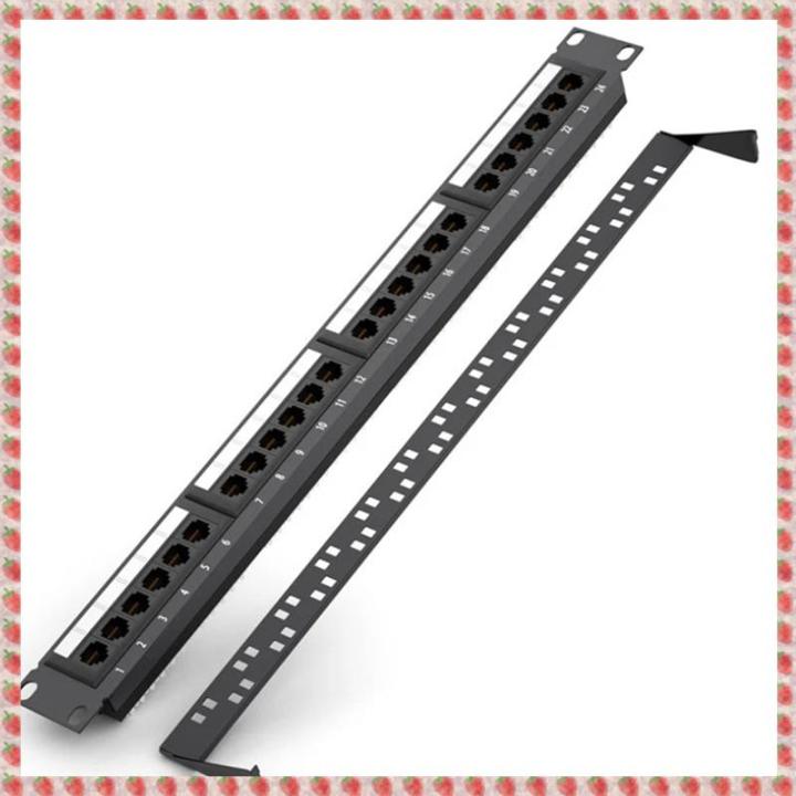 (RBPN) RJ45 Patch Panel 24 Port Patch Panel 19 Inch 1U Cable Frame ...