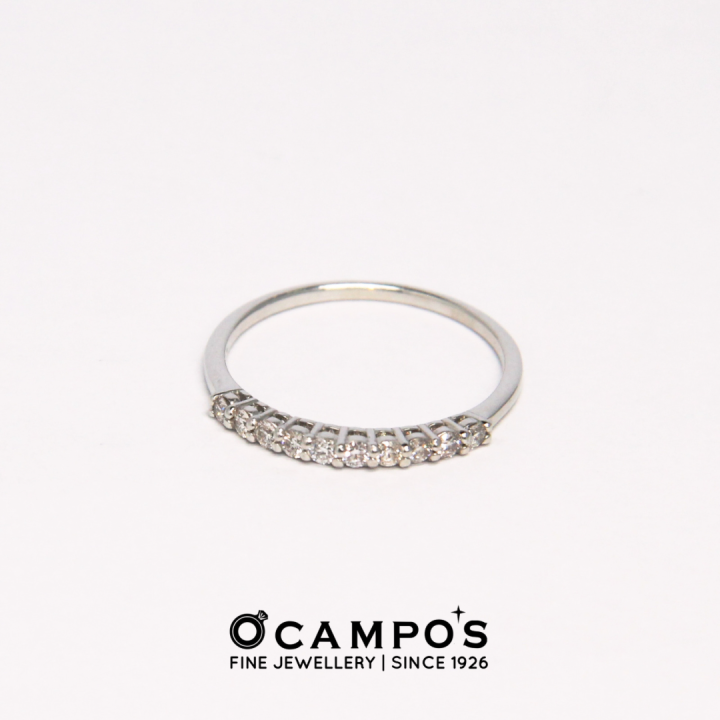 OCAMPO'S FINE JEWELLERY PLATINUM SEMI HALF ETERNITY RING | Lazada PH