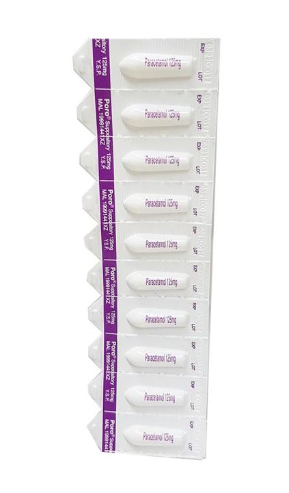 YSP PORO SUPPOSITORY 125MG 10S | Lazada