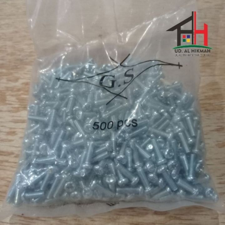 BAUT JP 3X15 MM GALVANIS SCREWS JP 3 X 15 MM ISI 500 PCS | Lazada Indonesia