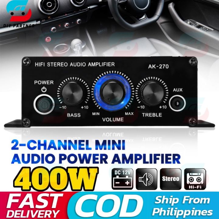400w Mini Audio Amplifier Home Amplifier Bluetooth Free Auto Stereo Audio Car Amplifier Lazada Ph