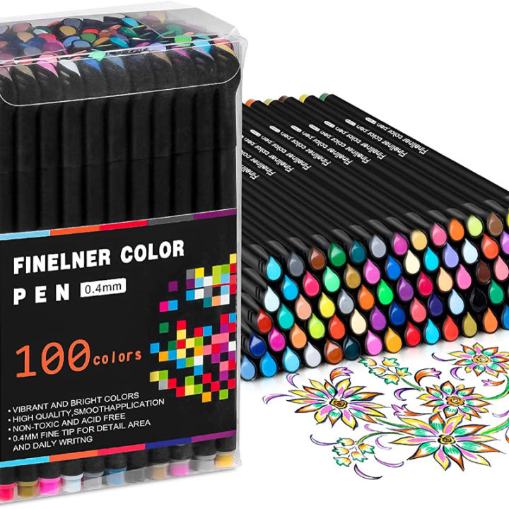 Fineliner Color Pen Set 0.38mm Colored Sketch Drawing Pen 12/24/36/48 ...