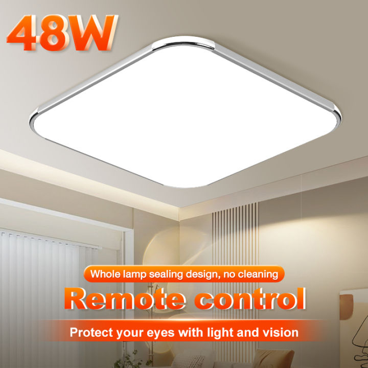 LED Ceiling Light tri Color Remote Control ceiling light Square ...