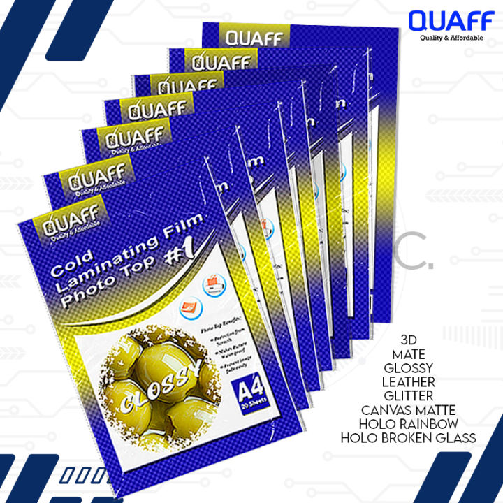 Risefully QUAFF Photo Top A4 Size Cold Laminating Film (20sheets ...