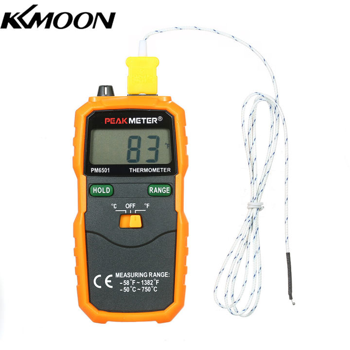 KKmoon PEAKMETER PM6501 LCD Display K Type Temperature Meter ...