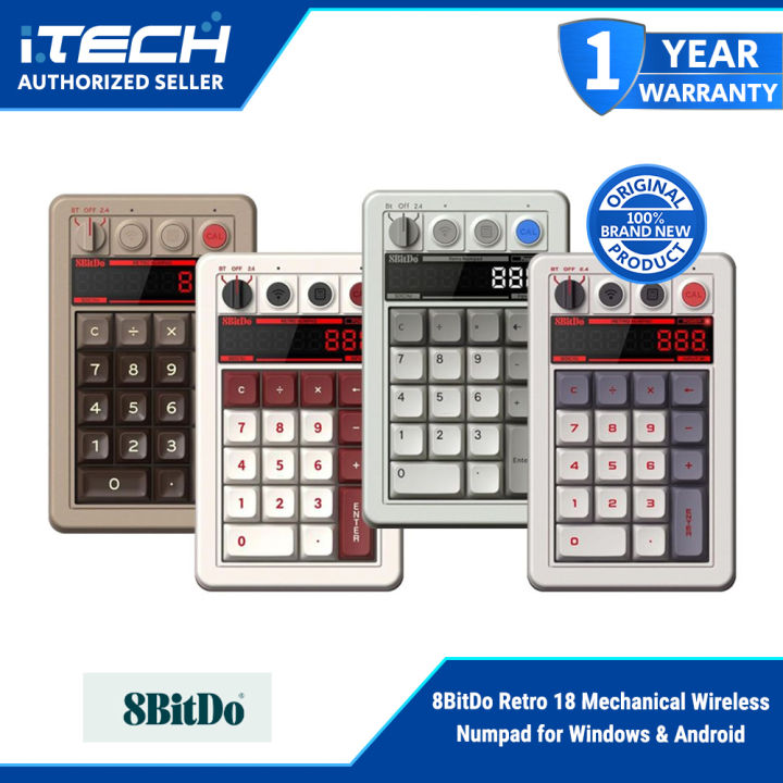 8BitDo Retro 18 Mechanical Wireless Numpad for Windows & Android ...