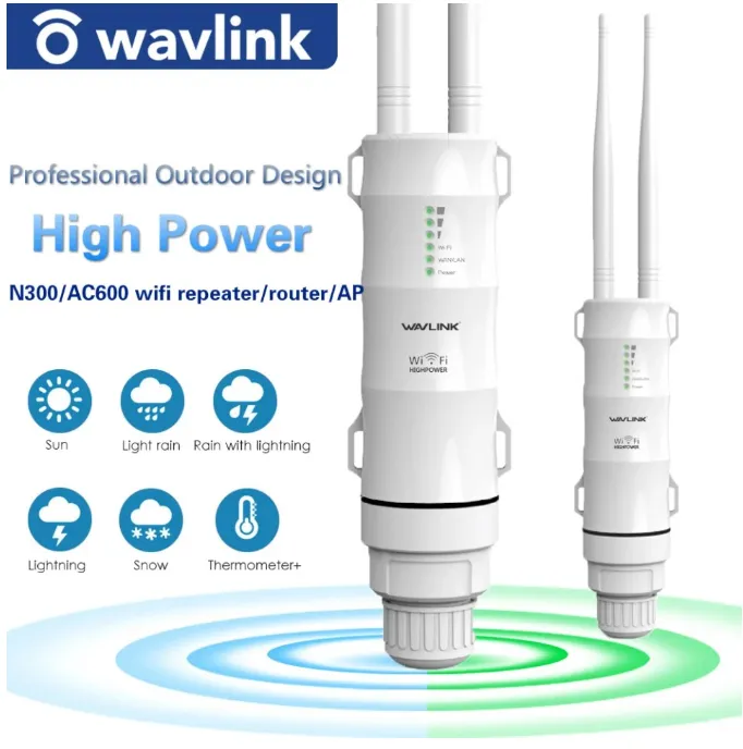 Wavlink AC600/ AC300 Wifi Extender High Power Outdoor เครื่องขยายสัญญาณ ...