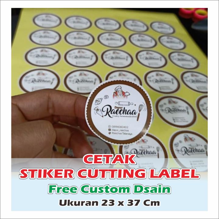 Cetak stiker label cutting cromo custom stiker label makanan stiker ...
