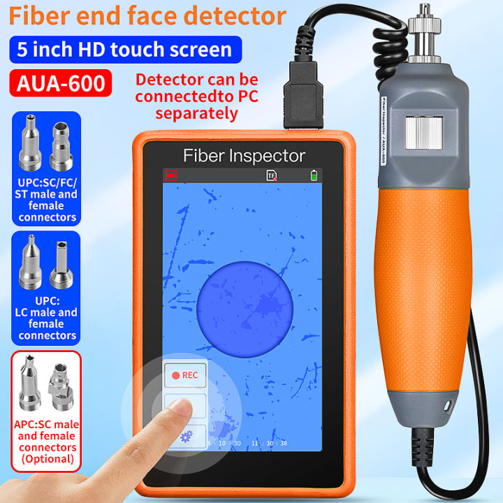 AUA-600 Fiber Optic Inspection Microscope Probe with 5 inch Display ...