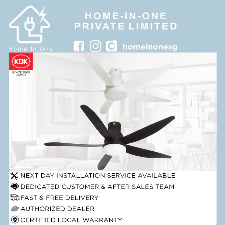 [OPTIONAL BASIC INSTALLATION] KDK U60FW 5 BLADE DC MOTOR CEILING FAN ...