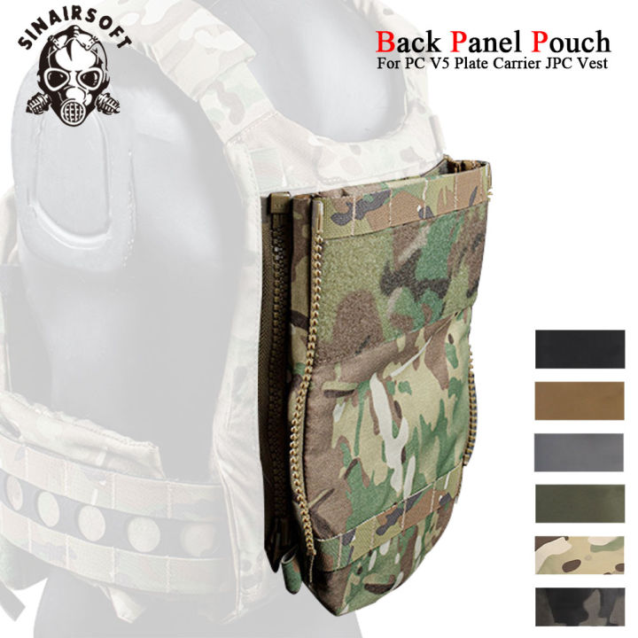 SINAIRSOFT Large Capacity Double Sided Zipper Back Panel Bag PC V5 Back ...