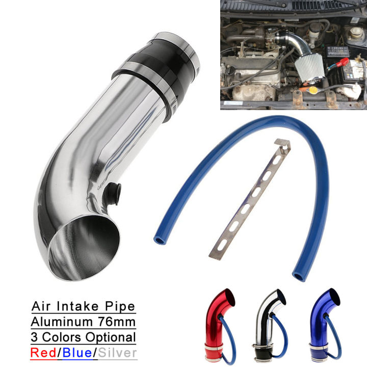Universal Aluminum Air Intake Pipe / Hose Air Filter Intake System Duct ...