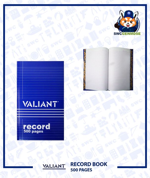 VALIANT Record Book | Junior Record Book | Log Book | 150 - 500 PAGES ...