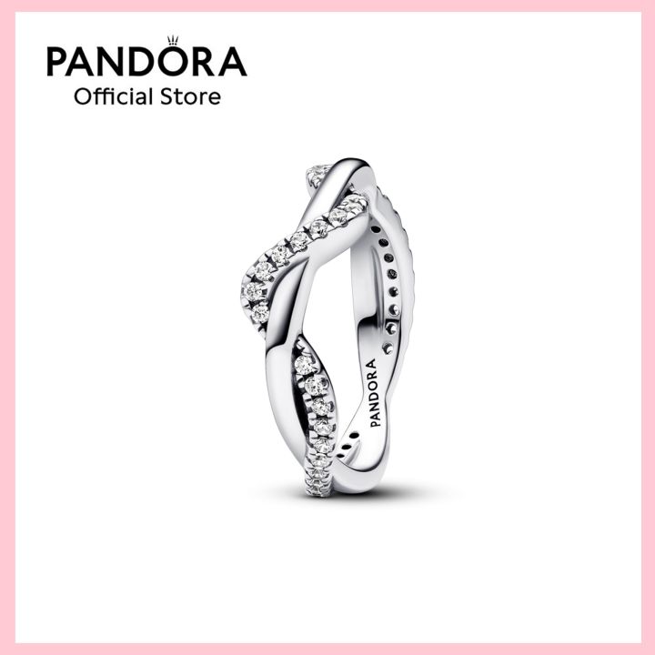 Pandora Sparkling Intertwined Wave Ring | Lazada Singapore