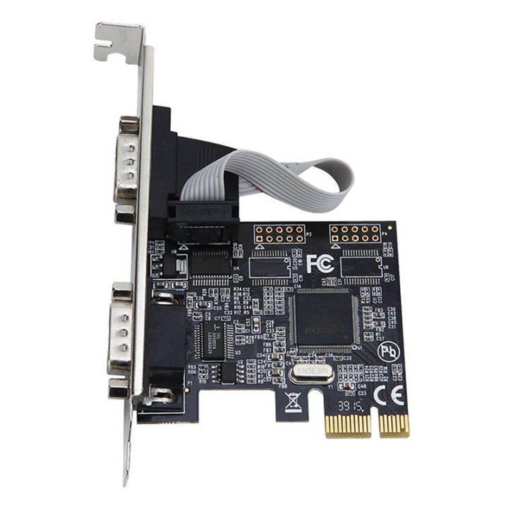 2X Pcie to Serial Ports RS232 Interface PCI-E PCI Express Card Adapter Industrial Control ...