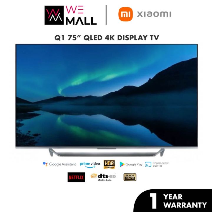 [2021 LATEST] Xiaomi Mi Smart TV Q1 75 Inch 120Hz QLED 4K Display ...