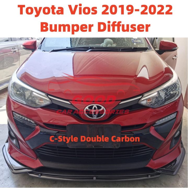 Toyota Vios 2019-2022 Front Bumper Diffuser Lip Wrap Angle Splitters ...