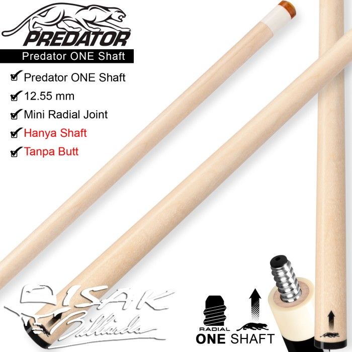 Predator ONE Shaft - Radial Joint Low Deflection Billiard Cue Stick ...