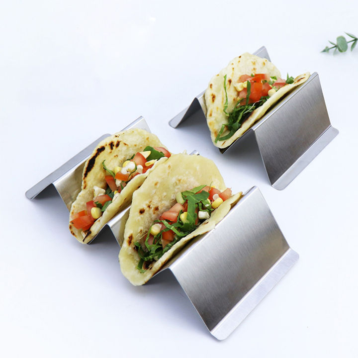 Leak-proof Tortilla Rack Taco Shell Server Stainless Steel Taco Holder ...