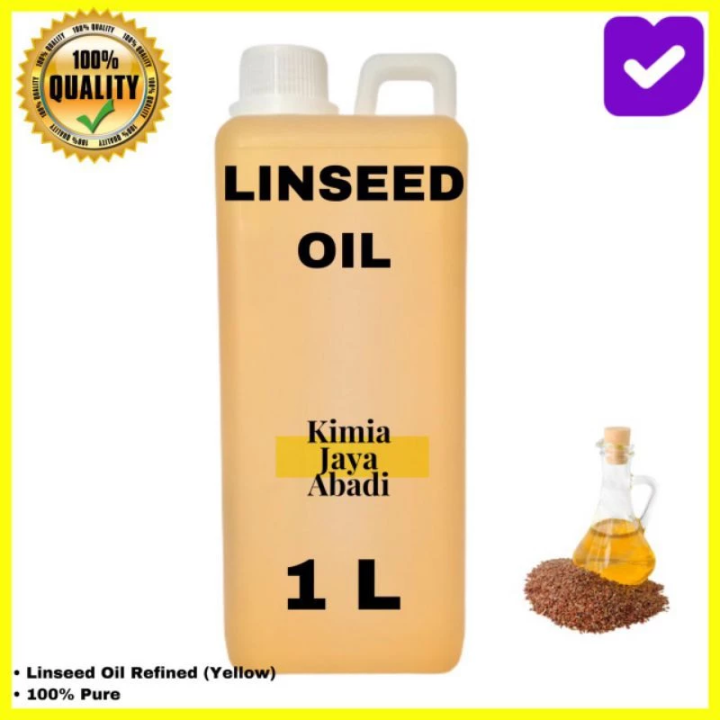 Linseed Oil Refined 1 Liter / Minyak Linseed / Linseed Oil Kuning ...