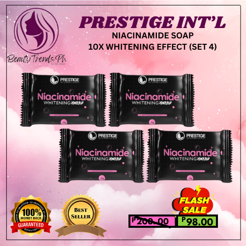PRESTIGE NIACINAMIDE WHITENING SOAP 75G / 10X WHITENING / NOURISHING ...