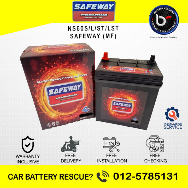 [ Installation Provided ] NS60 | NS60S | NS60L | NS60R | B24R | B24L ] SAFEWAY MF | Car battery ...