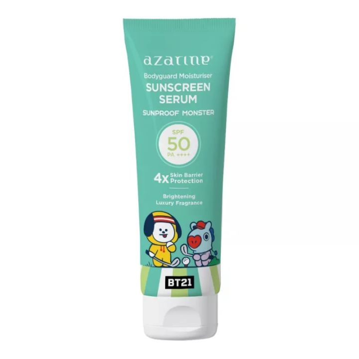 AZARINE x BT21 Body Guard Moisturizer Sunscreen Serum 100ml SPF 50 PA ...