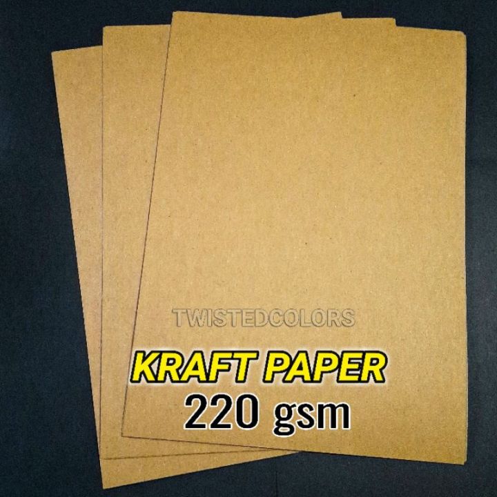Kraft Paper 220 Gsm 25 pcs A4 Size Brown | Lazada PH