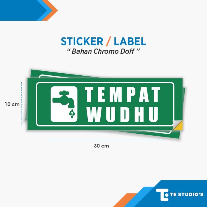 Stiker Tempat Wudhu Sticker Rambu Tanda Sign Masjid Mushola Label Arah ...