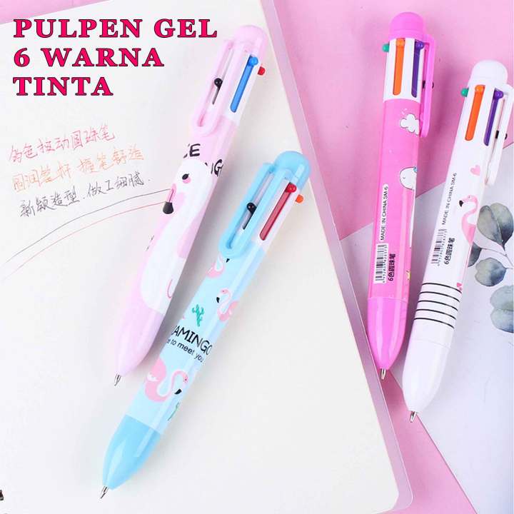 Pulpen Gel / Pulpen Aneka Tinta / Pulpen 6 Warna Tinta | Lazada Indonesia