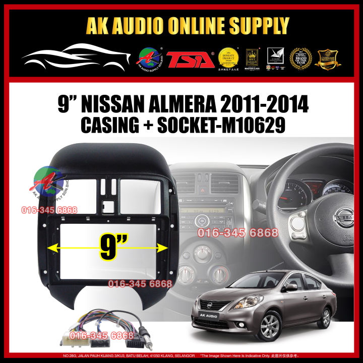 Nissan Almera 2011 - 2014 Android 9" inch Casing + Socket - M10629 | Lazada