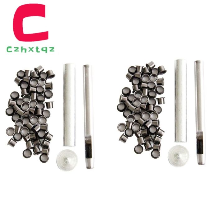 N8Eyelet Hole Punch Tool Kit with 50 Eyelets Gunmetal Finish for DIY ...