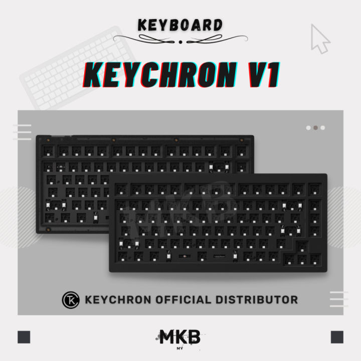 Keychron V1 / V1 Max 75% Hot-Swap Custom RGB QMK VIA South Facing Screw ...