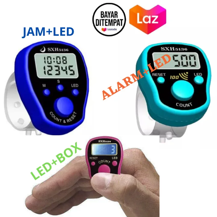 TASBIH DIGITAL LED ALARM + JAM - KOMPAS FREE KOTAK MIKA MURAH - ALAT ...