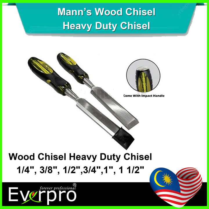 Wood Chisel Heavy Duty Chisel 1/4", 3/8", 1/2",3/4",1", 1 1/2" | Lazada