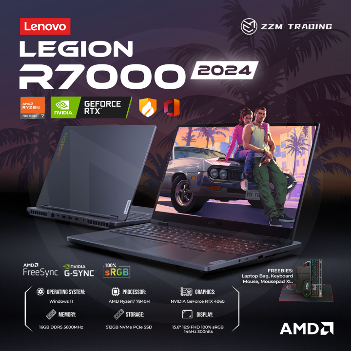 Lenovo Legion R7000 15.6" Gaming Laptop R7-7840H FHD 144Hz RTX 4060 ...