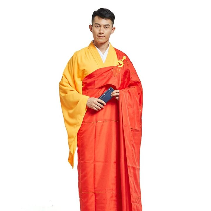 【Be worth】 Red Color Adults Buddhist Monk Meditation Clothing Robes ...